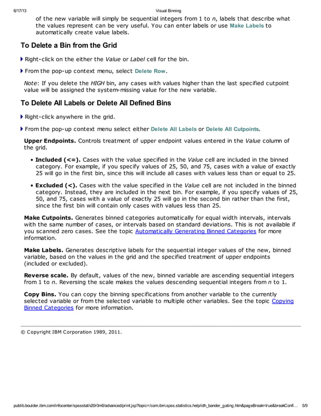 Visual binning | PDF