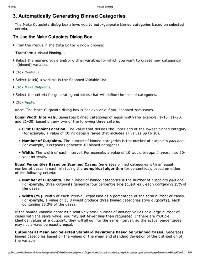 Visual binning | PDF