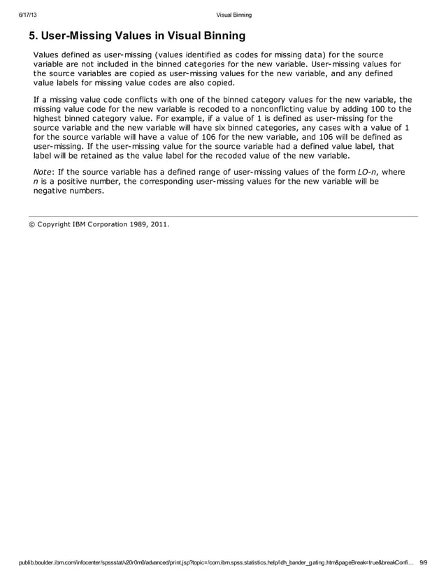 Visual binning | PDF