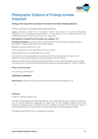 Visual Building Inspection Report - House Check NSW | PDF