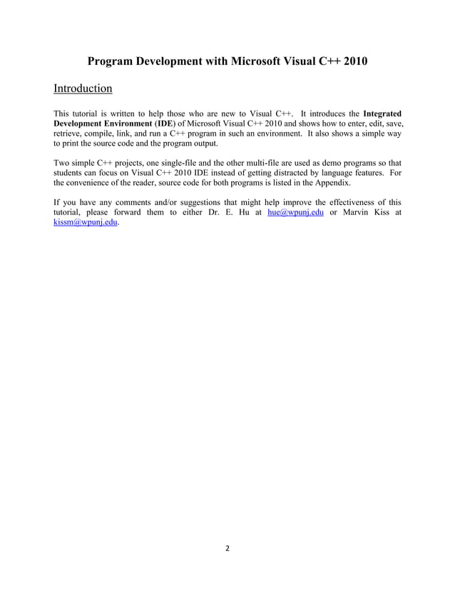 Visual c++ 2010_tutorial | PDF