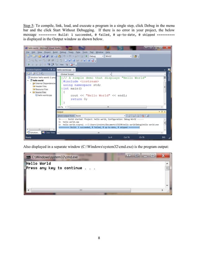 Visual c++ 2010_tutorial | PDF