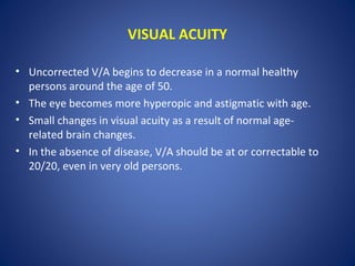 Visual changes in aging | PPT