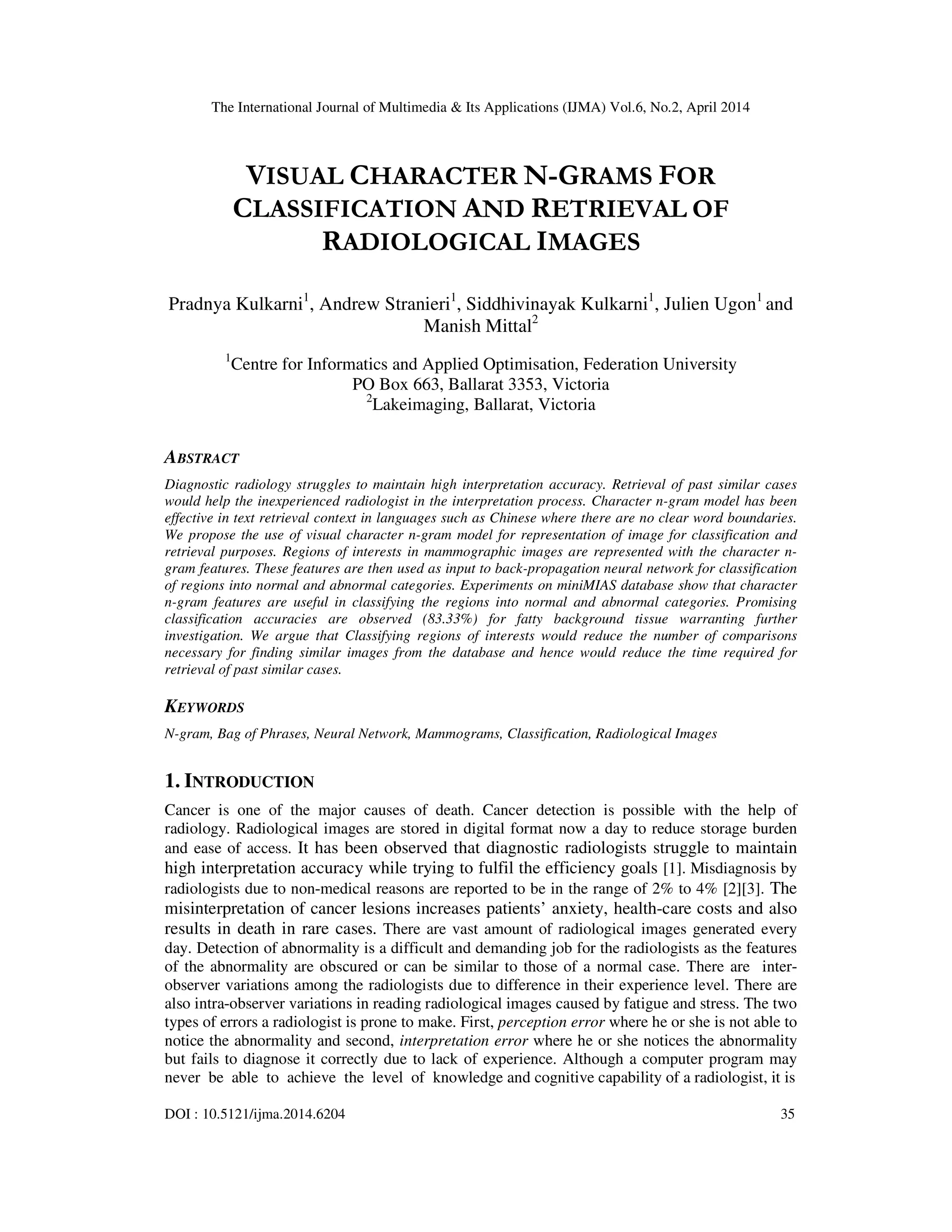 Visual character n grams for classification and retrieval of ...