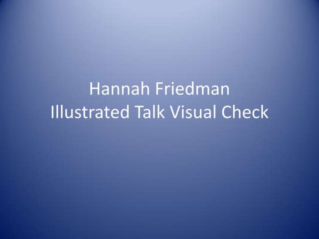 Visual check illustrated talk | PPTX