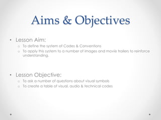An introduction to visual codes (MS1) | PPTX
