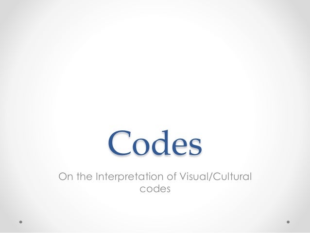 An introduction to visual codes (MS1)
