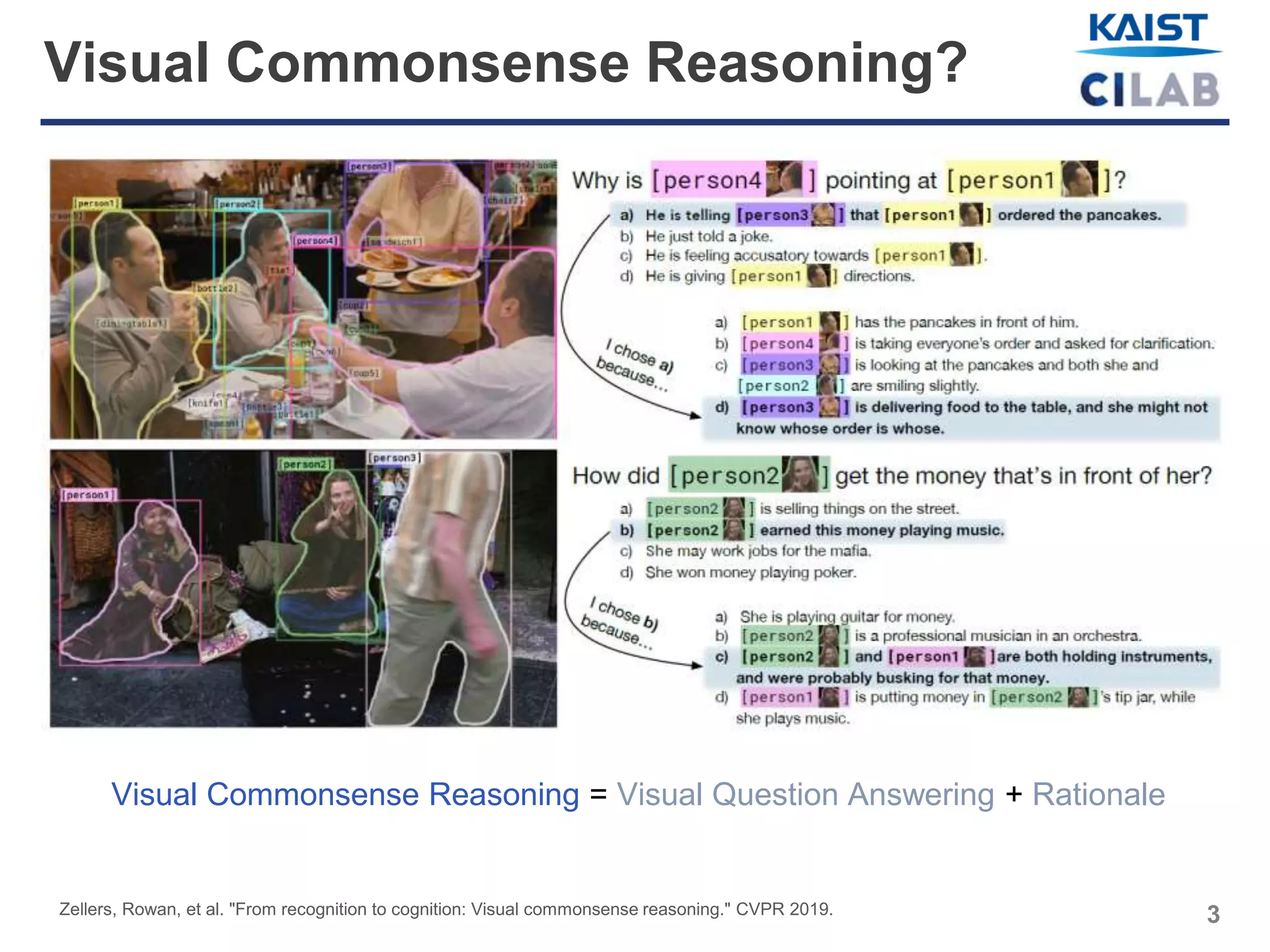 Visual Commonsense Reasoning.pptx | Artificial Intelligence | Technology & Computing
