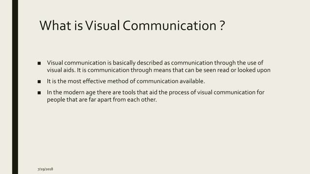 Visual communication using ppt | PPT