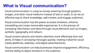 What is visual communication? Why it is important ? | PPT