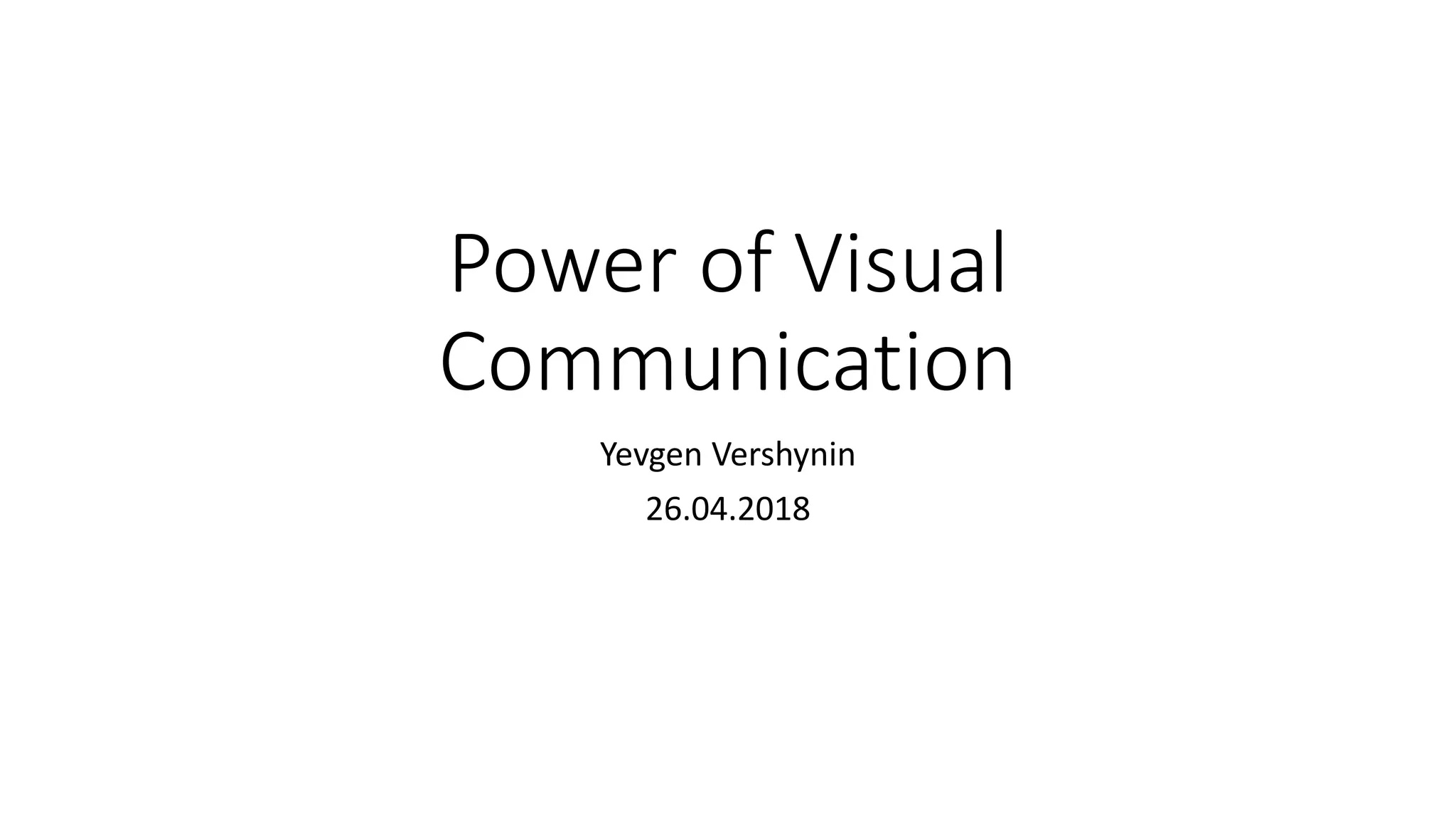 Visual communication presentation | PPT