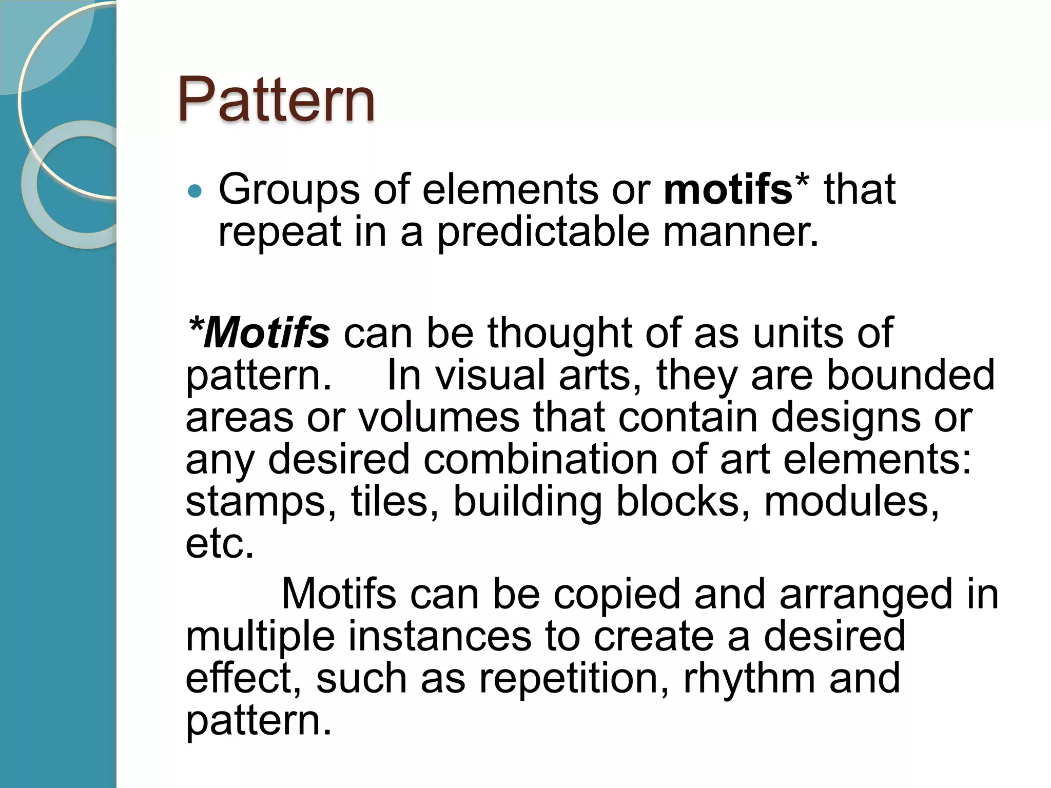 Visual Communication lecture 4 1 rhythm, pattern and repetition | PPTX