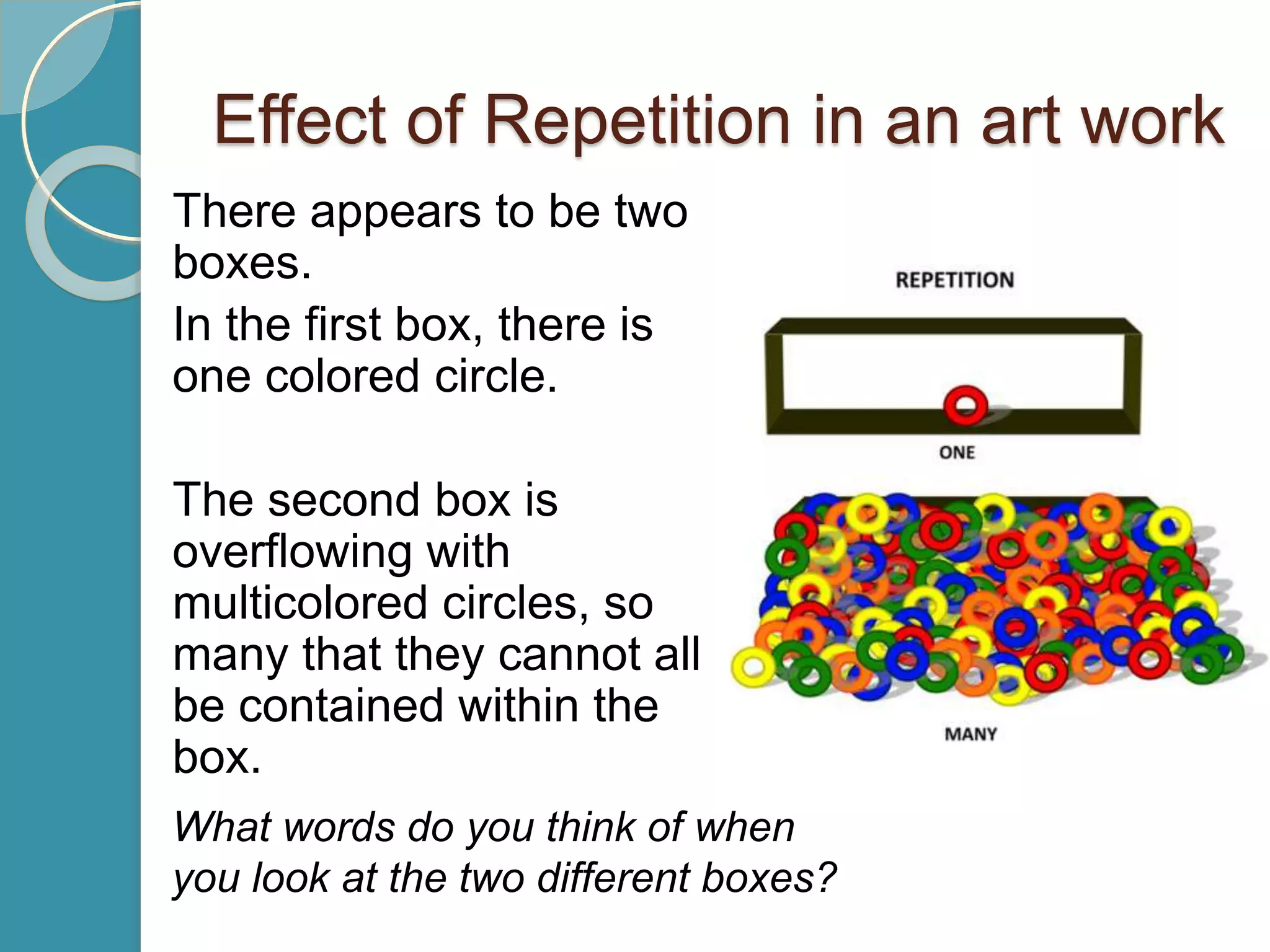Visual Communication lecture 4 1 rhythm, pattern and repetition | PPTX