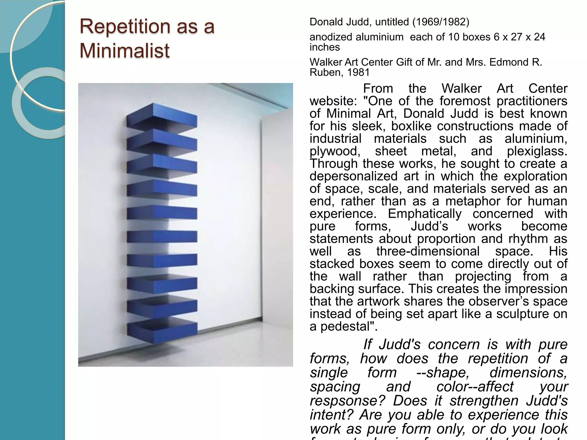 Visual Communication lecture 4 1 rhythm, pattern and repetition | PPTX
