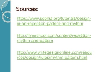 Visual Communication lecture 4 1 rhythm, pattern and repetition | PPTX