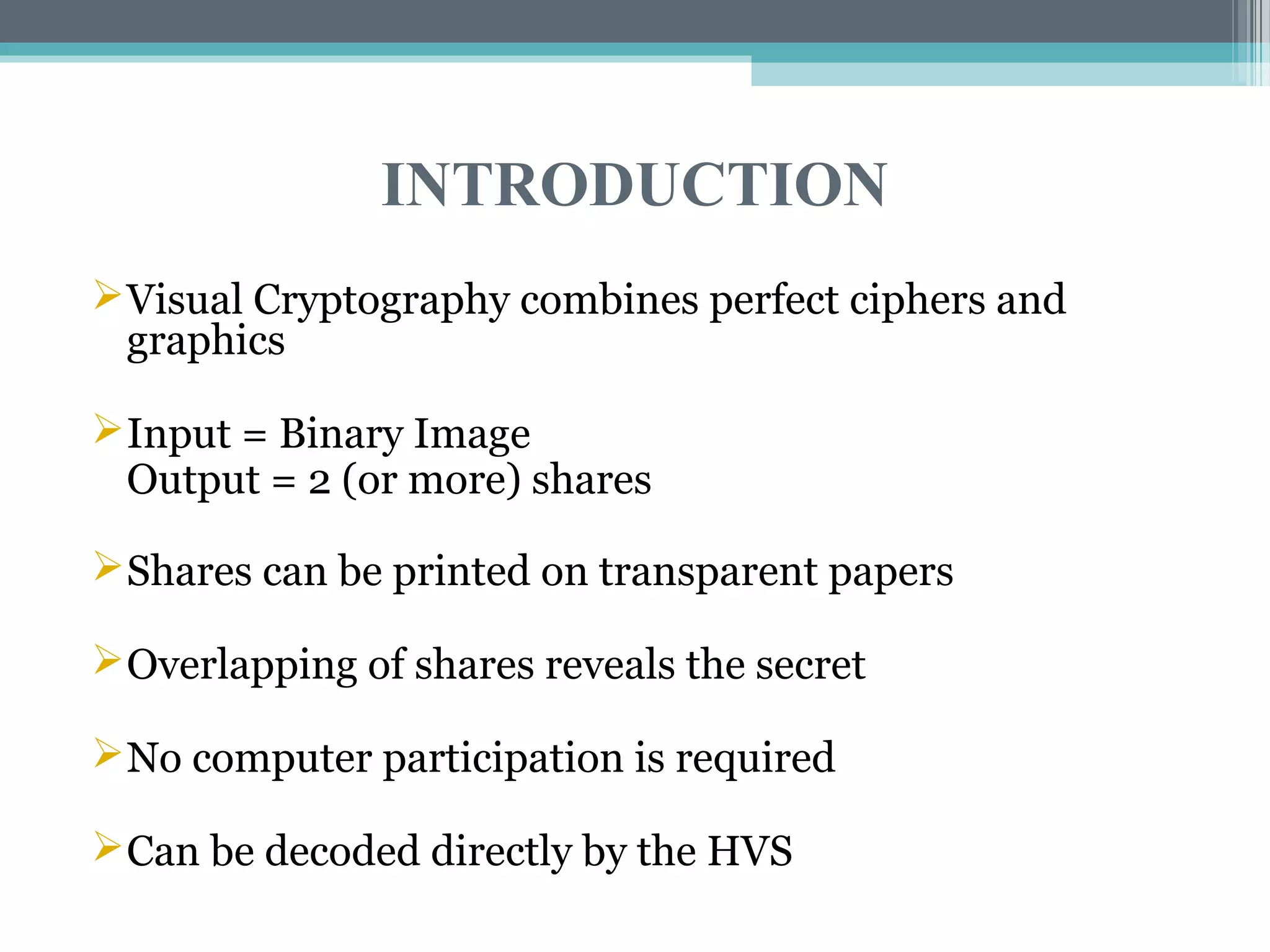 Visual Cryptography in Meaningful Shares | PPT
