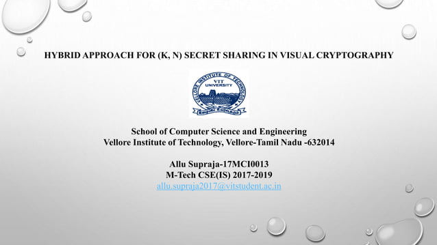 Visual Cryptography For Hybrid Approach Ppt