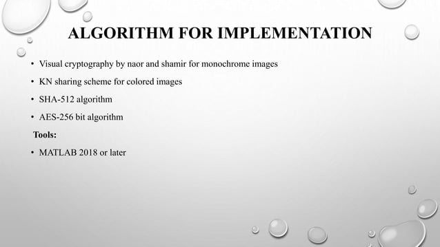 Visual cryptography for hybrid approach | PPT