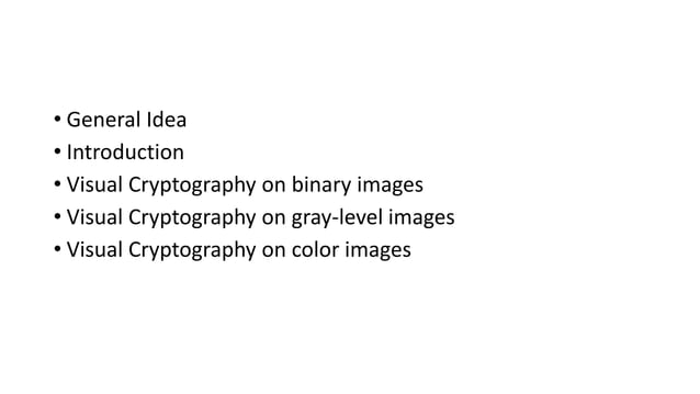 Visual cryptography for color images | PPTX