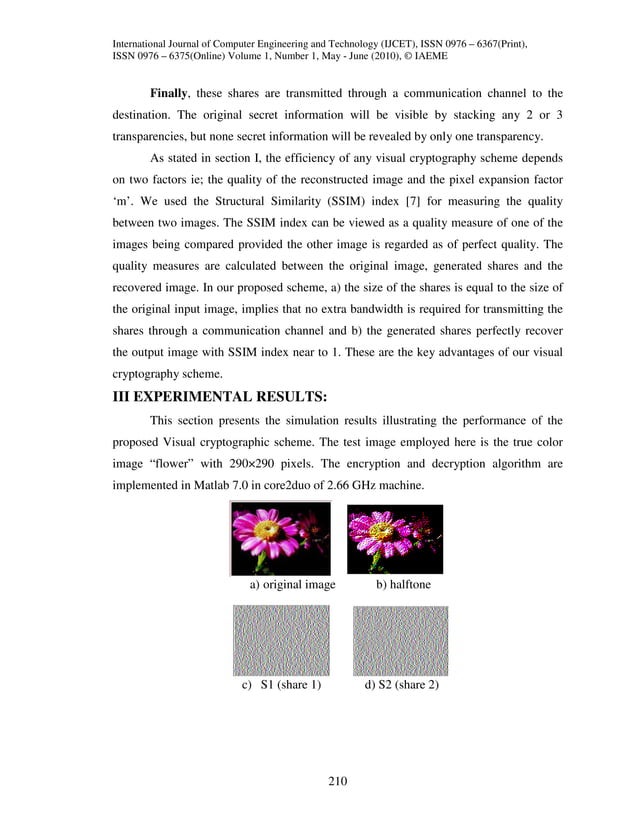 Visual cryptography scheme for color images | PDF | Photo Editing ...