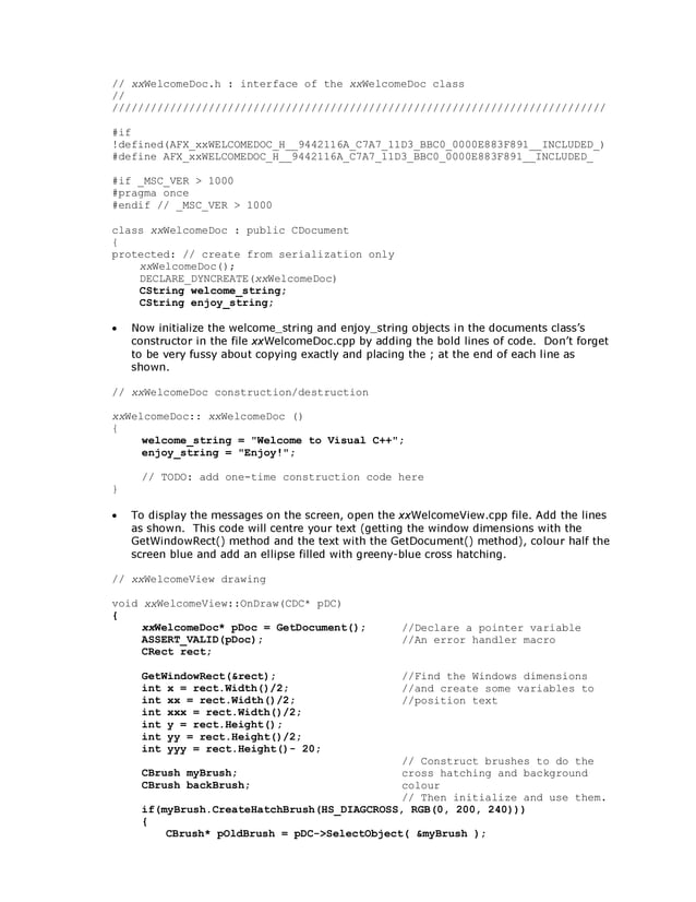 Visual C++ tutorial | PDF