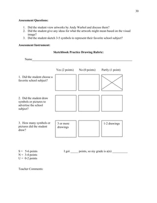 Elementary Visual Art Assessment