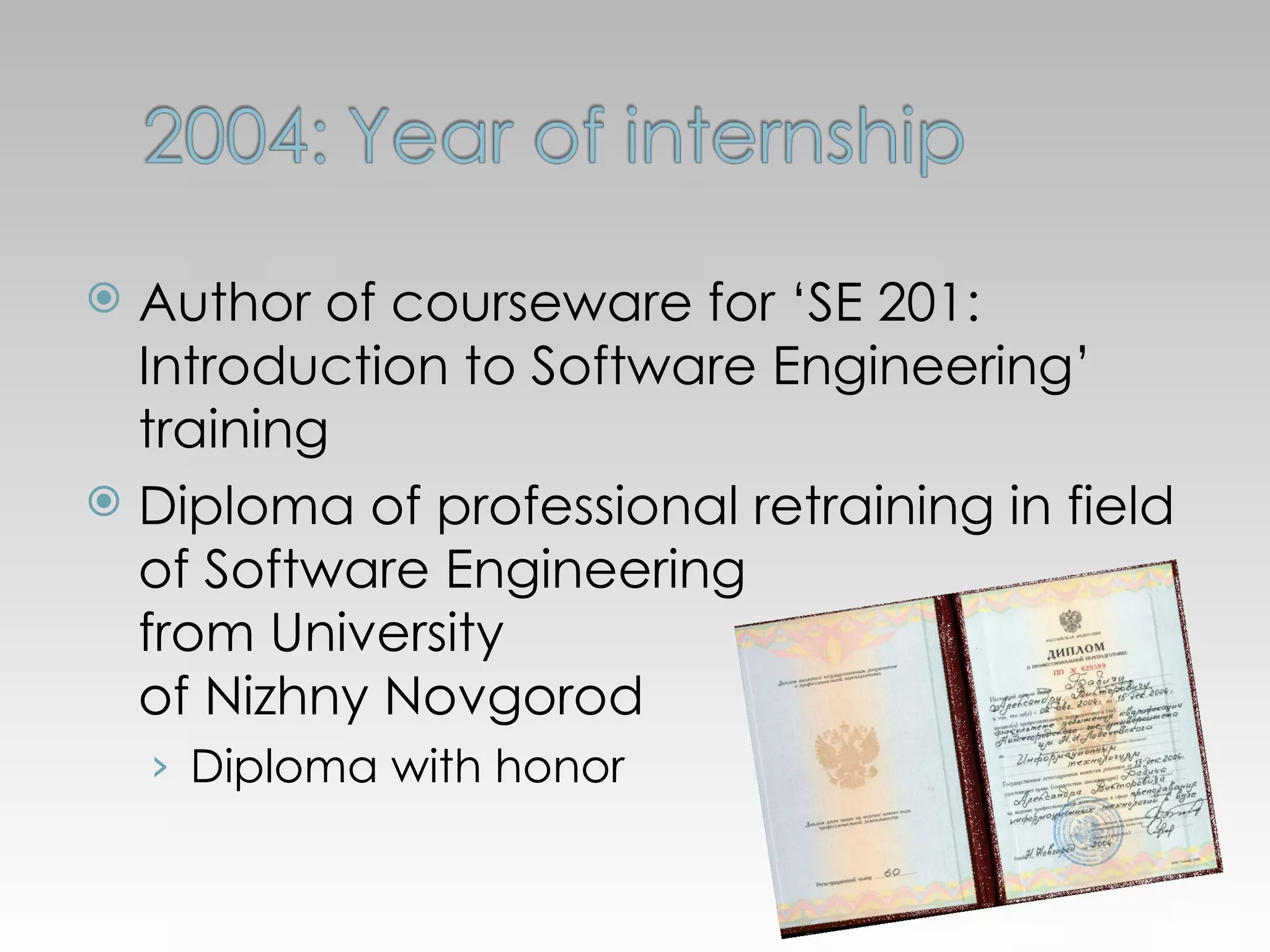 My visual CV | PPT | Technology & Computing