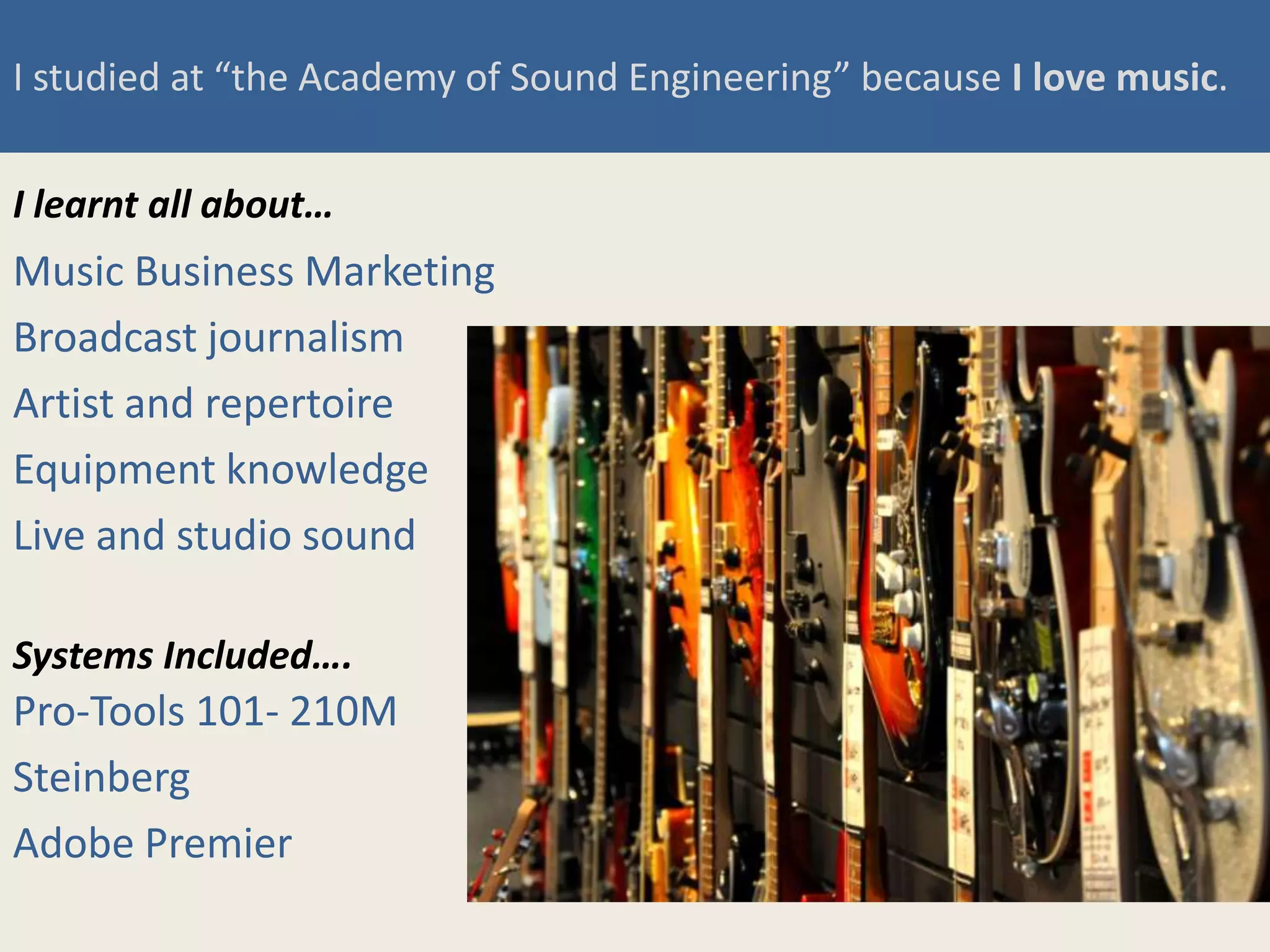 Visual Cv Emi | PPTX | Music | Entertainment