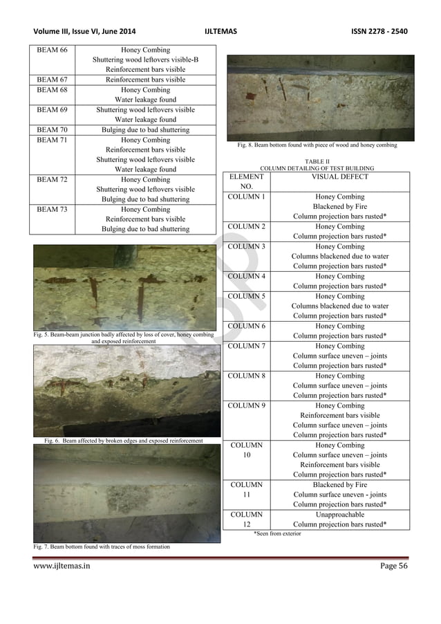 Visual defect survey case study of rcc structure | PDF