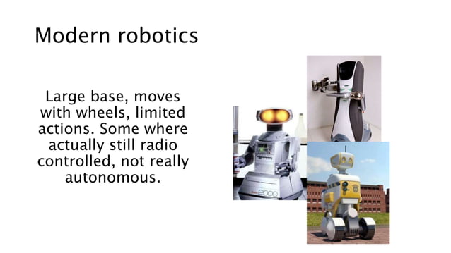Visual dimensions of robotics | PPT