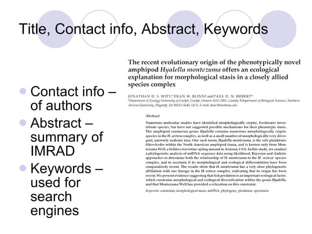 Scientific Writing Format: Imrad | PPT | Science