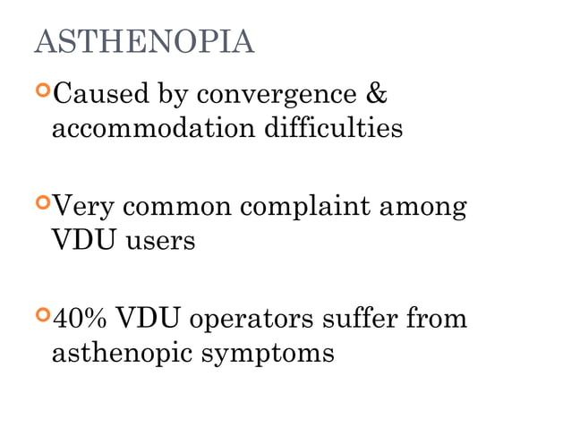 Visual display unit | PPT | Eye and Vision Conditions | Diseases and ...