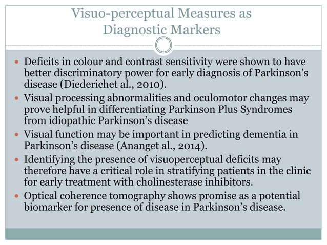 Visual Dysfunction in Parkinson Disease | PPT