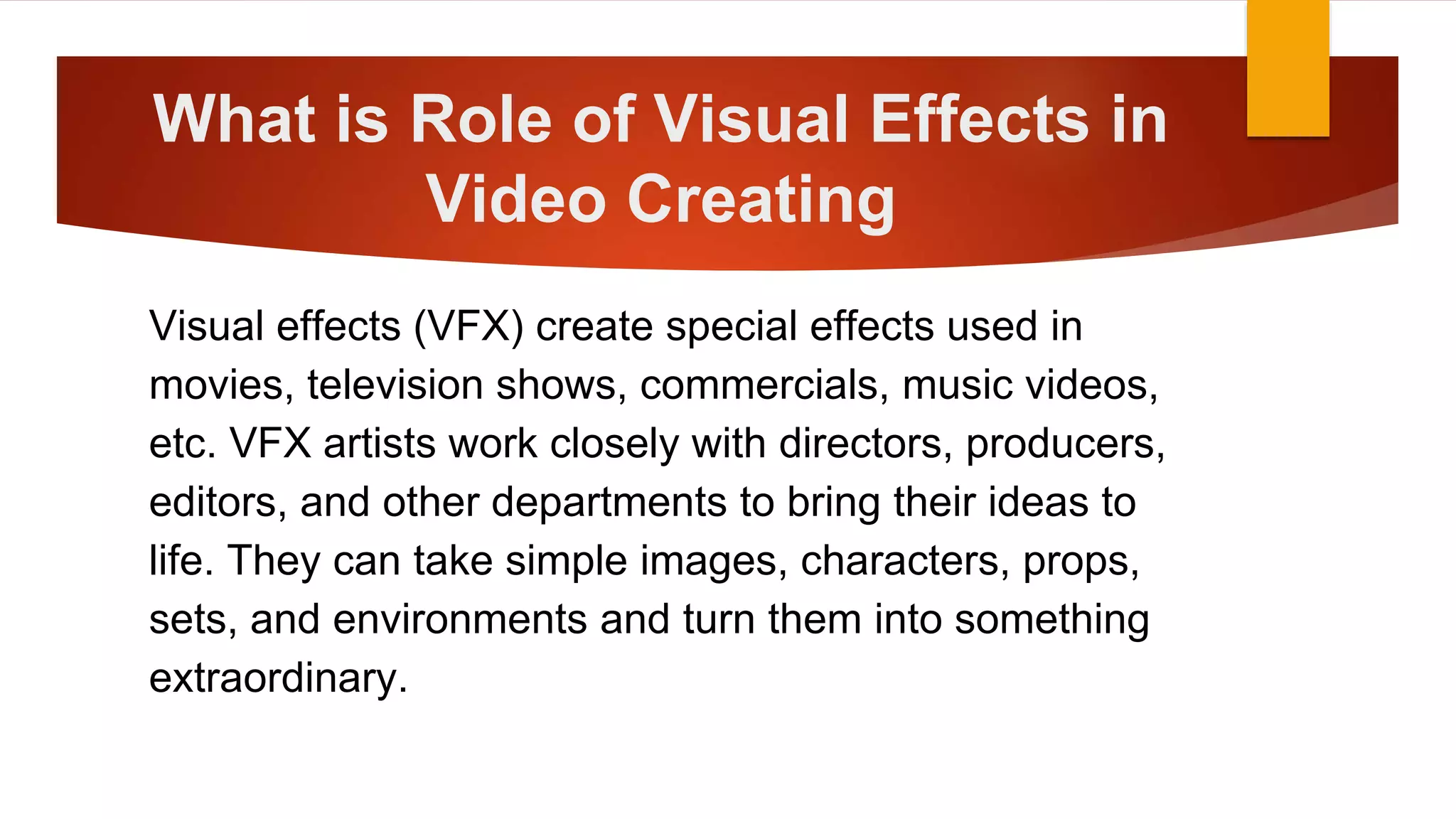 Visual Effects - Arena Animation Tilak Road | PPT