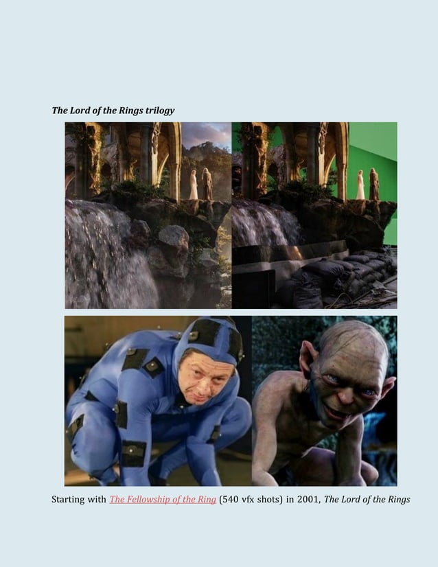 VISUAL EFFECTS BY WETA DIGITAL | PDF