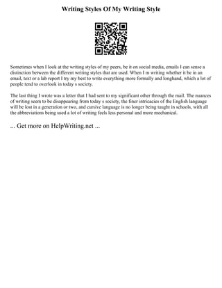 Visual Essay Example | PDF