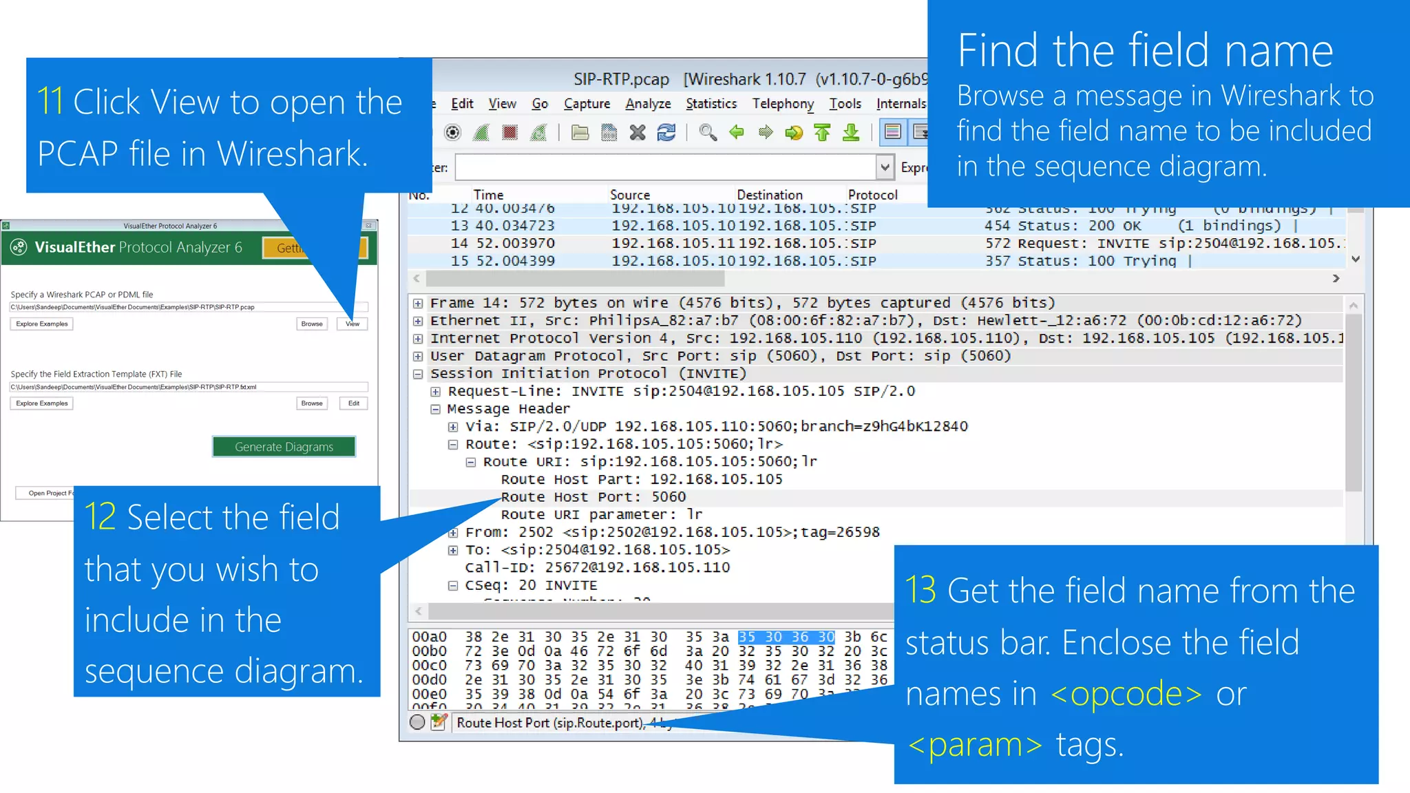 Convert Wireshark PCAP Files to Sequence Diagrams | PPTX