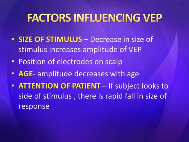 Visual evoked potential | PPTX | Eye and Vision Conditions | Diseases ...
