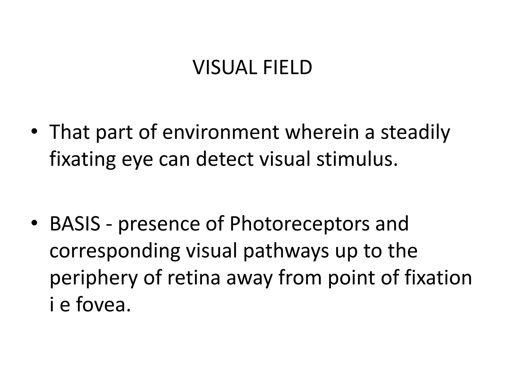 Visual field examination | PPTX