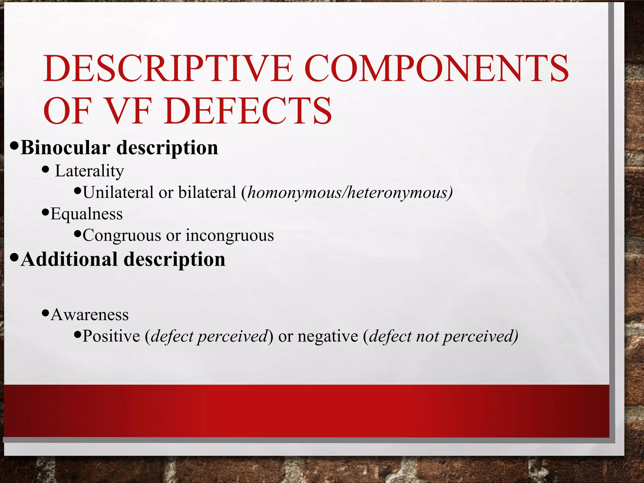 Visual field testing and interpretation | PPT
