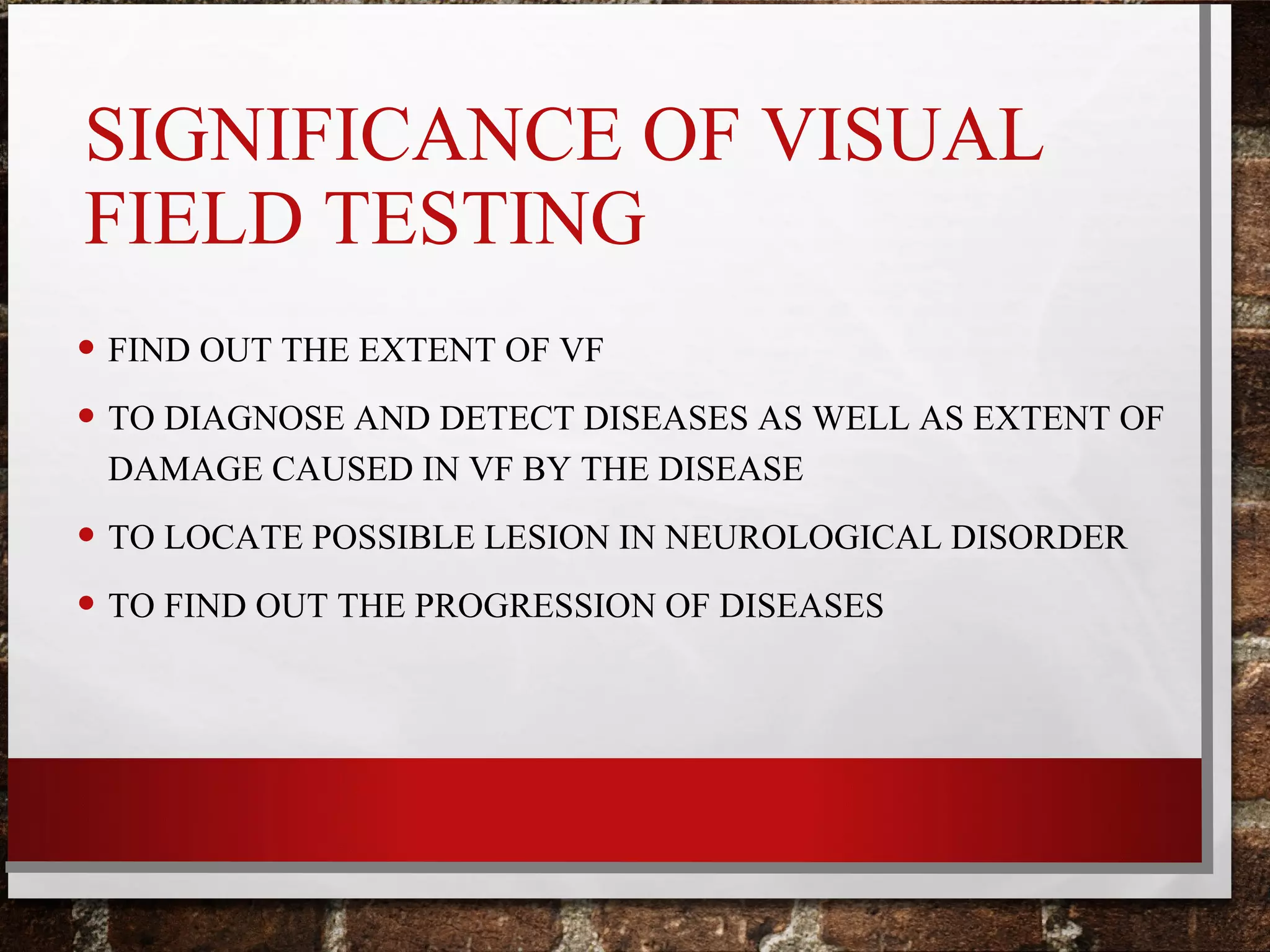 Visual field testing and interpretation | PPT | Eye and Vision ...