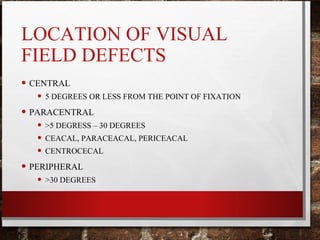 Visual field testing and interpretation | PPT | Eye and Vision ...