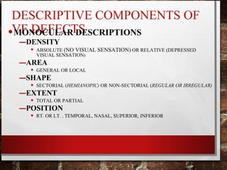 Visual field testing and interpretation | PPT