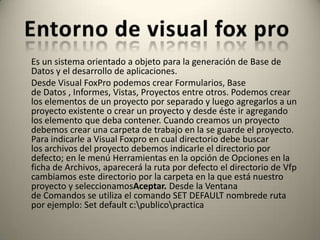 como crear un proyecto en visual fox | PPTX