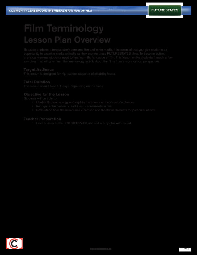 Visual grammar of_film_lesson_plan | PDF | Photography | Arts and Crafts
