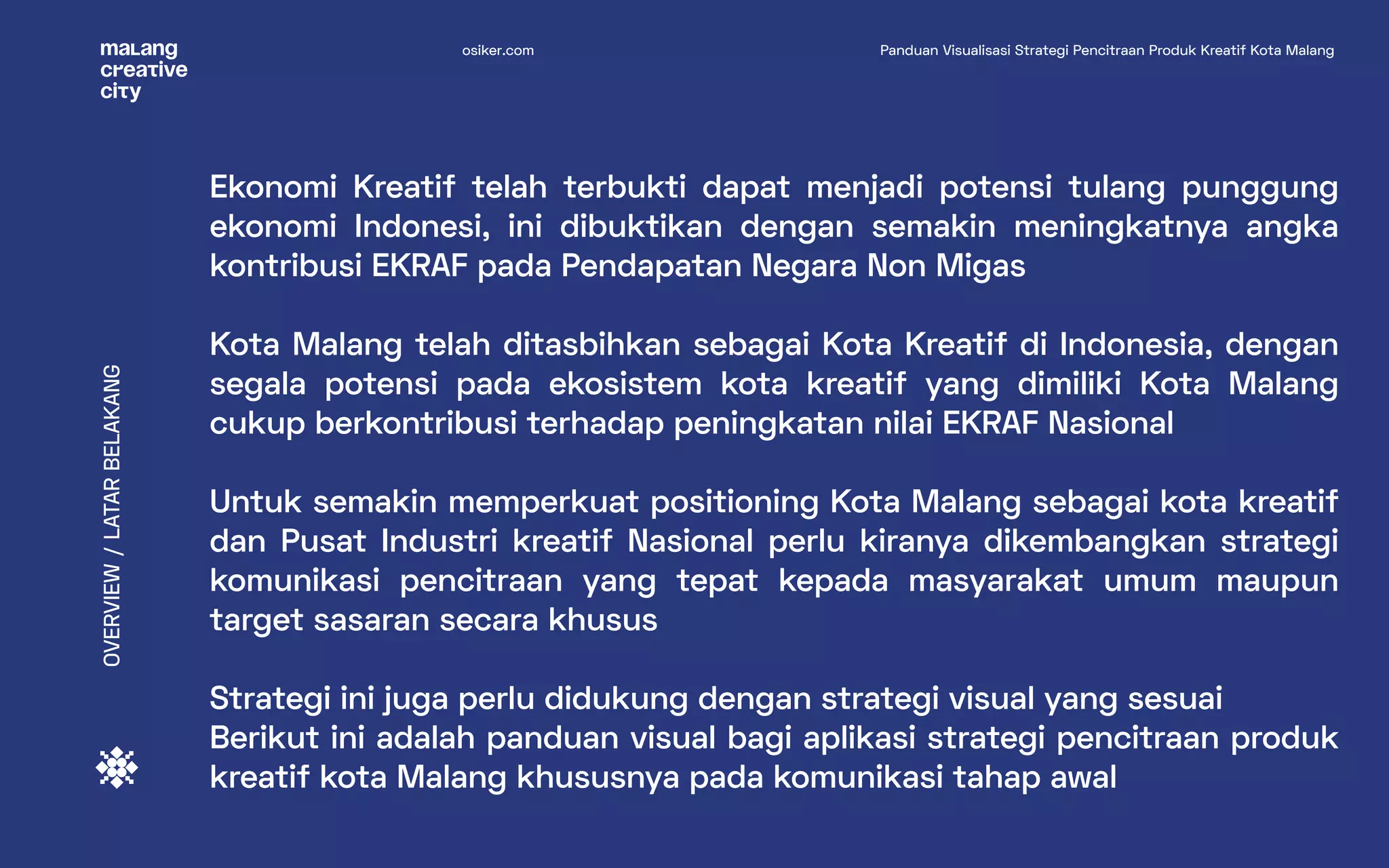 VISUAL GUIDELINE Pencitraan Malang Kota Kreatif | PPT