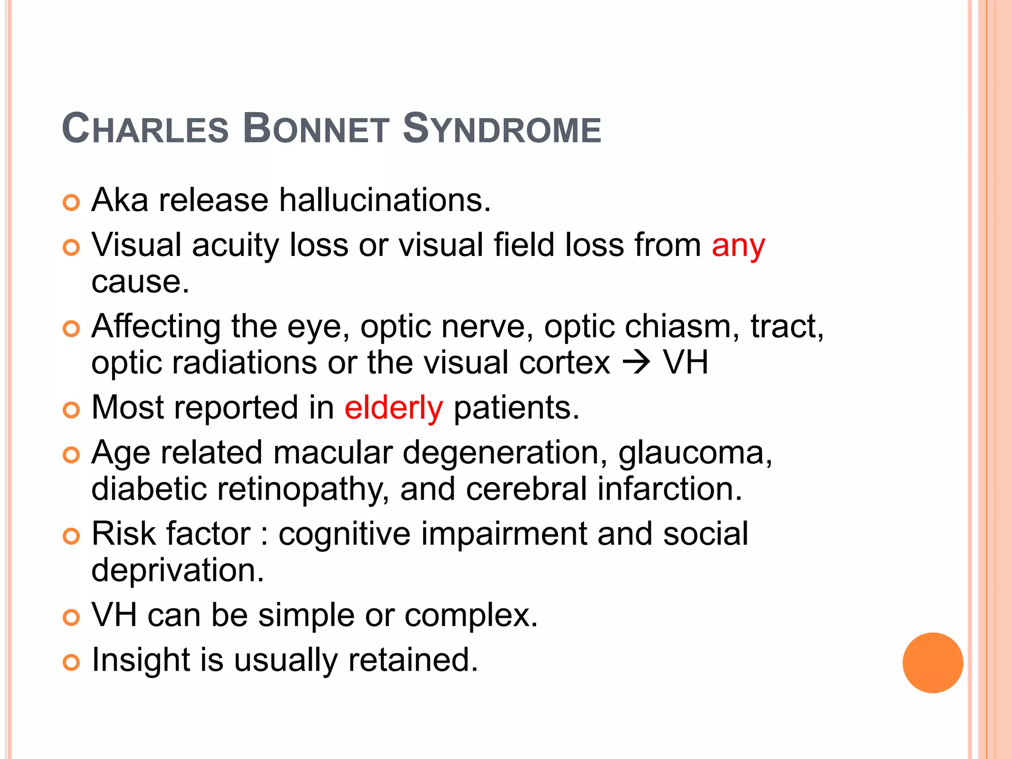 Visual hallucinations: Differential diagnosis & treatment | PPT
