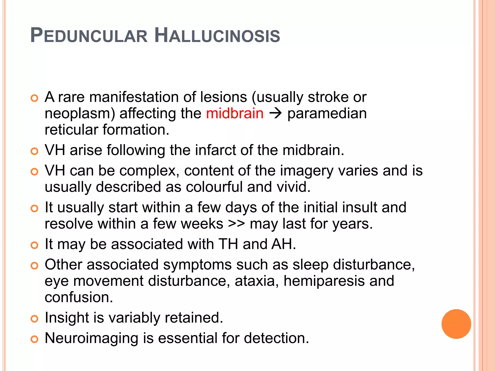 Visual hallucinations: Differential diagnosis & treatment | PPT