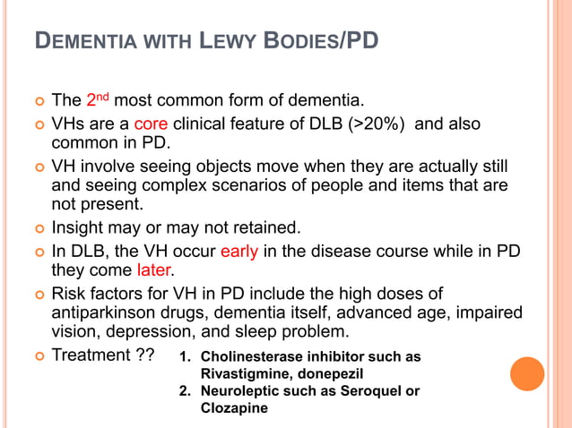 Visual hallucinations: Differential diagnosis & treatment | PPT