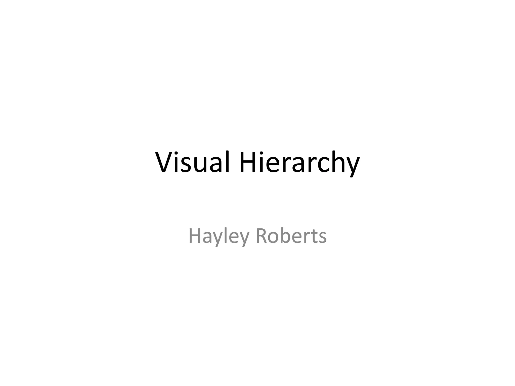Visual Hierarchy | PPTX